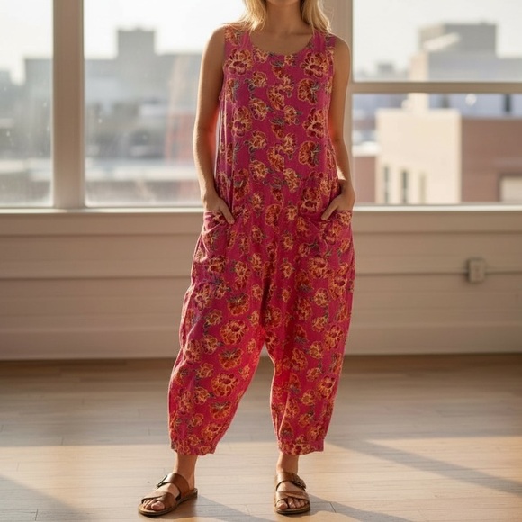 Laura Ashley | Pants & Jumpsuits | Vtg 98s Laura Ashley Pink Floral ...